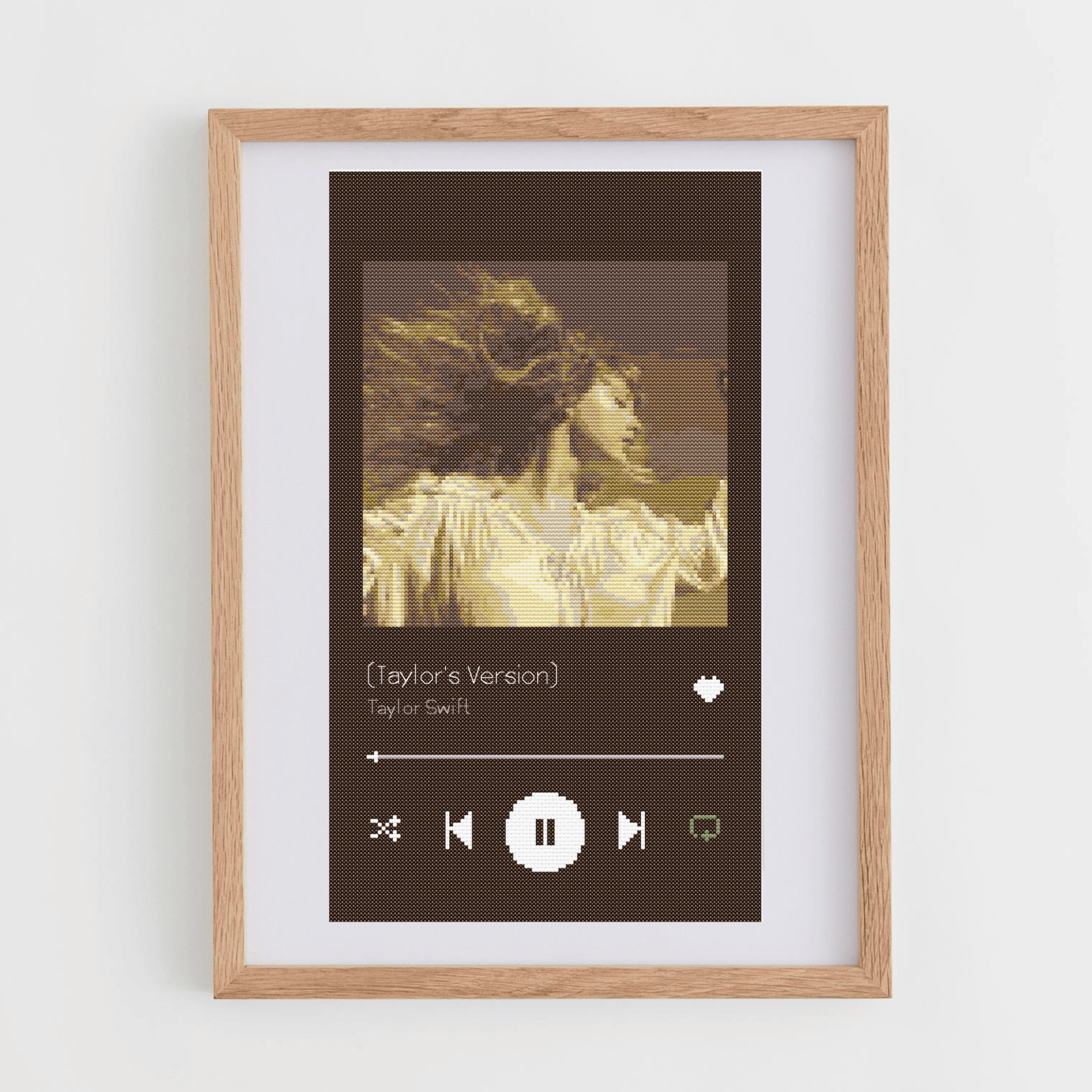 Taylor Swift Spotify Cover Cross-Stitch Patterns | The Fresh Cross Stitch