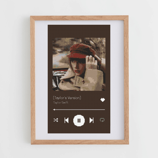 Taylor Swift Spotify Cover Cross-Stitch Patterns | The Fresh Cross Stitch