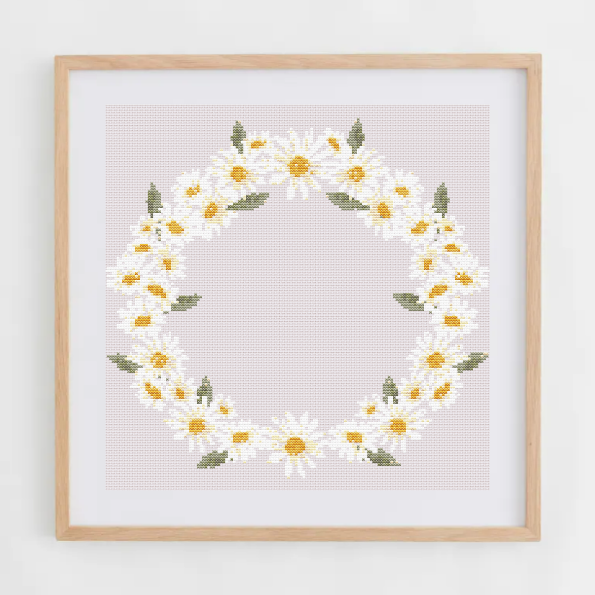 Daisies Wreath Cross Stitch Pattern | The Fresh Cross Stitch