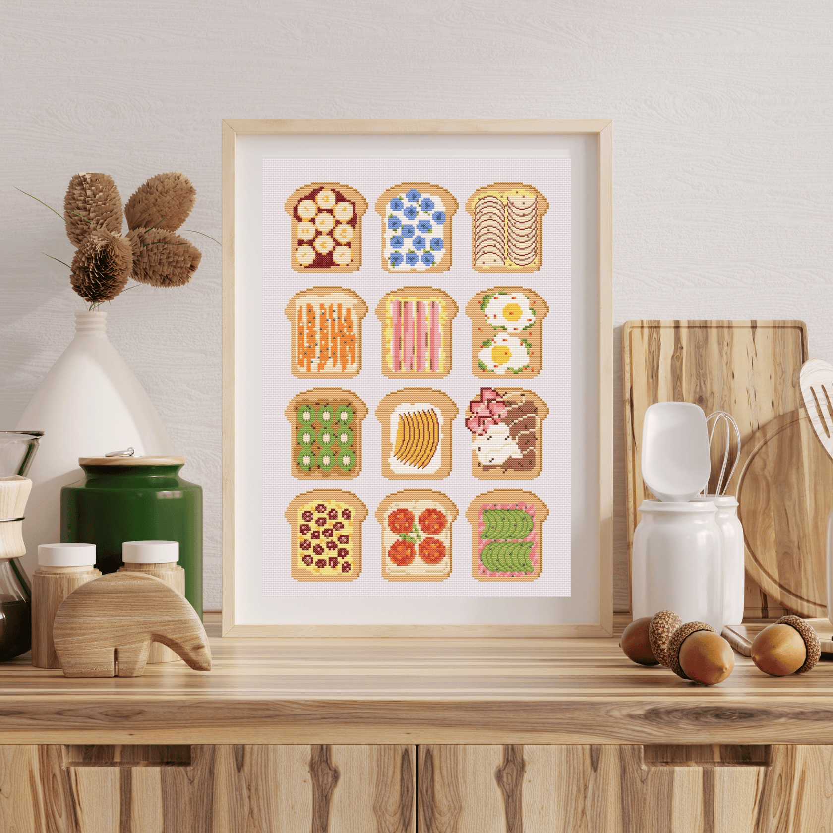 Toast Poster Cross Stitch Pattern | The Fresh Cross Stitch